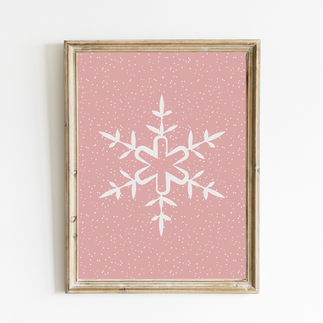 Snowflake Print | Boho Christmas Art Printable | Christmas Printables ...