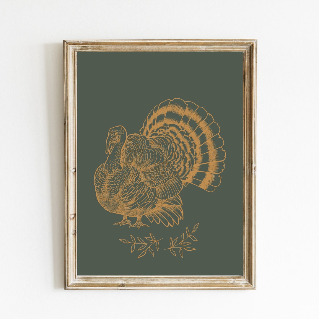 Fall Turkey Prints | Boho Art Print | Turkey Wall Art | Printable Wall ...