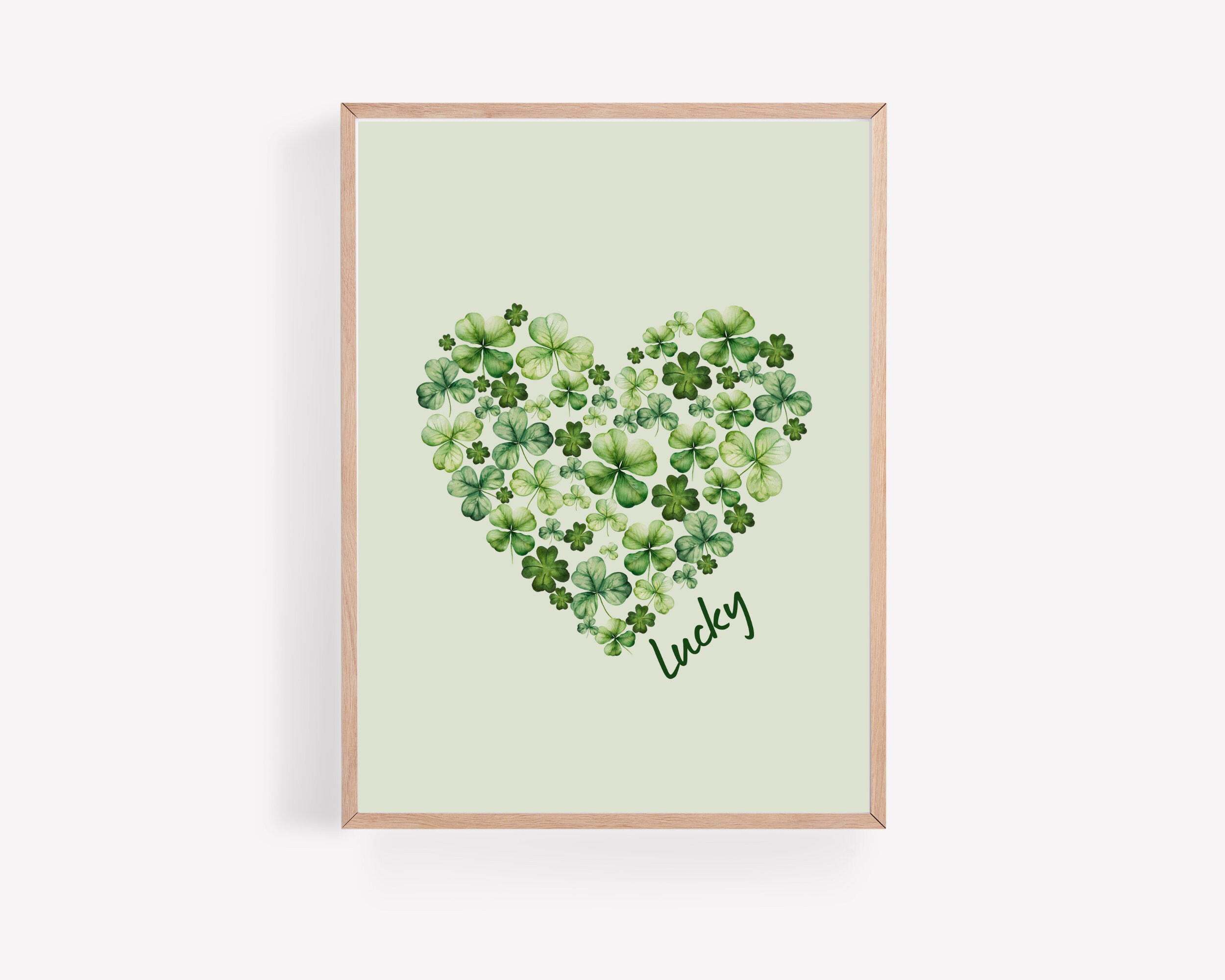 Lucky Shamrock Print | St. Patrick's Day Decor | Watercolor Clover ...