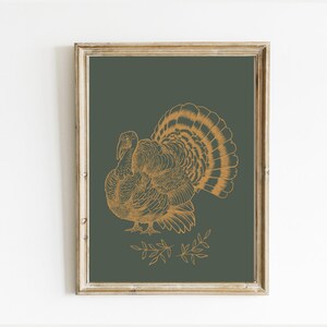 Fall Turkey Prints | Boho Art Print | Turkey Wall Art | Printable Wall ...
