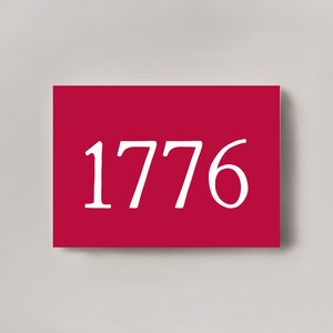 Independence Day Print | 1776 Printable Wall Art | Red and White Decor ...