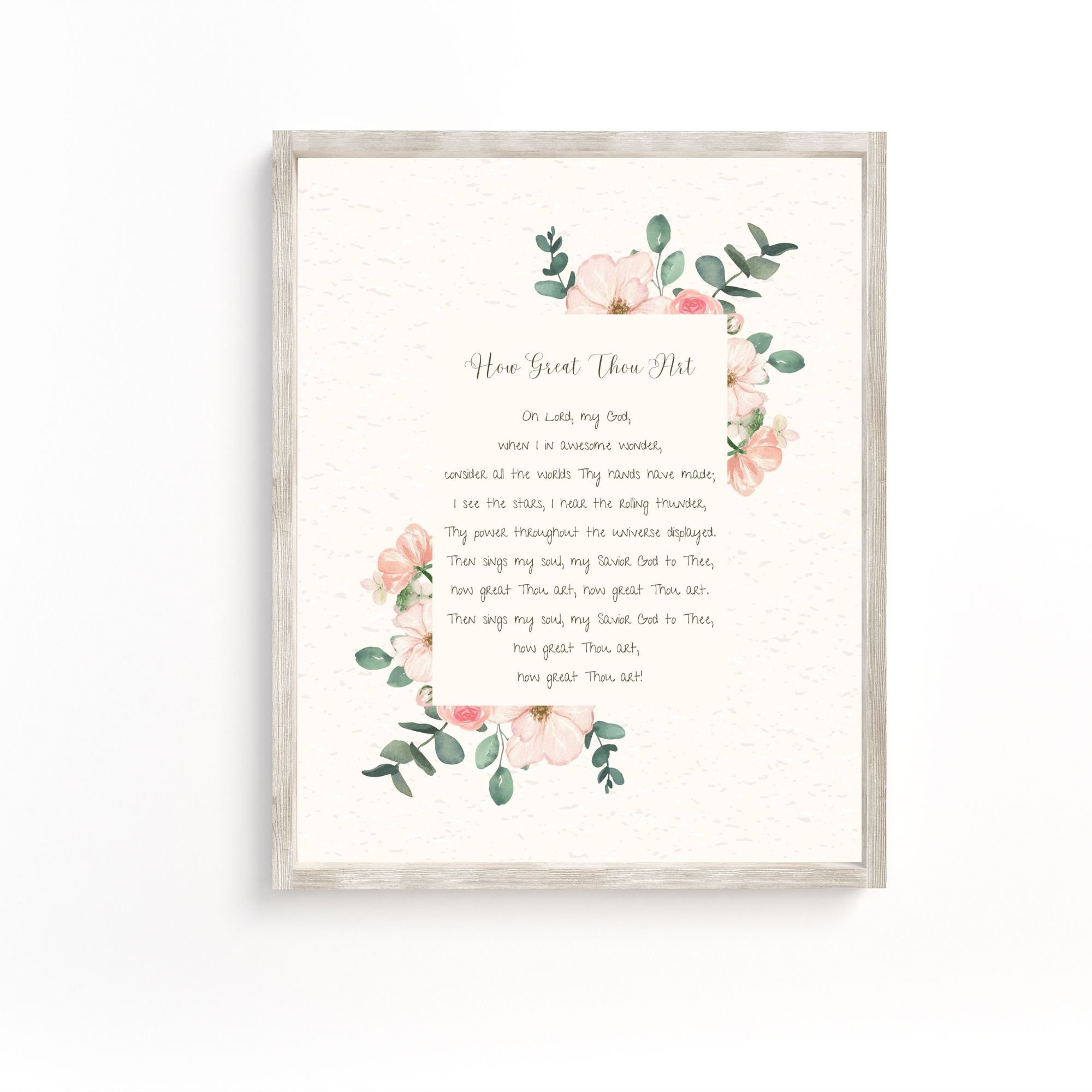 How Great Thou Art Wall Print Printable Hymn Art Digital - Etsy