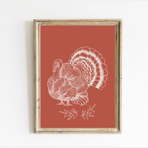 Fall Turkey Print | Thanksgiving Wall Art | Boho Printable Wall Art ...