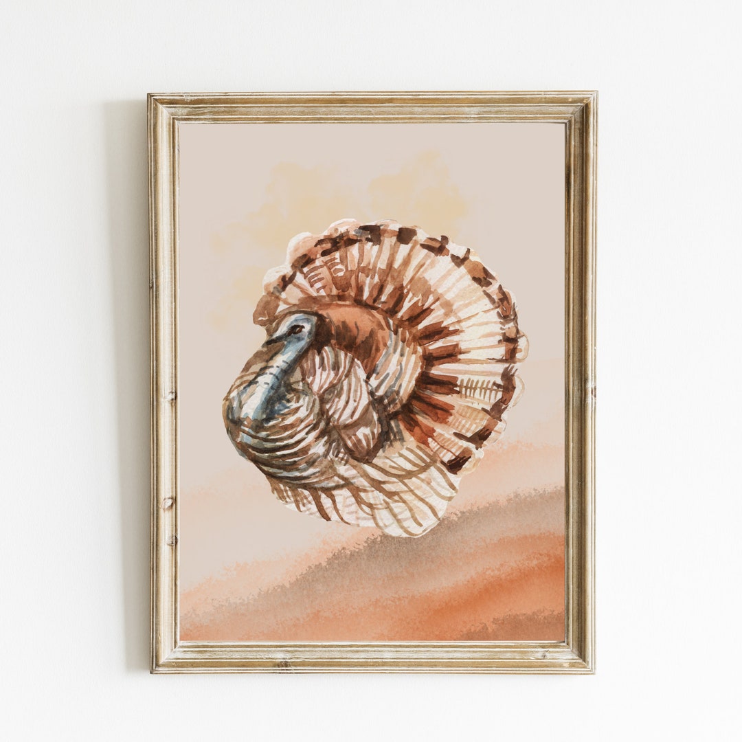 Turkey Printable | Thanksgiving Home Decor | Thanksgiving Wall Art ...