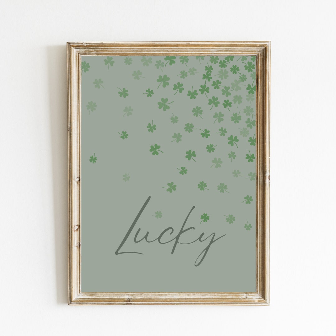 Lucky Shamrocks Print | St. Patricks Day Decor | Green Clover Wall Art ...