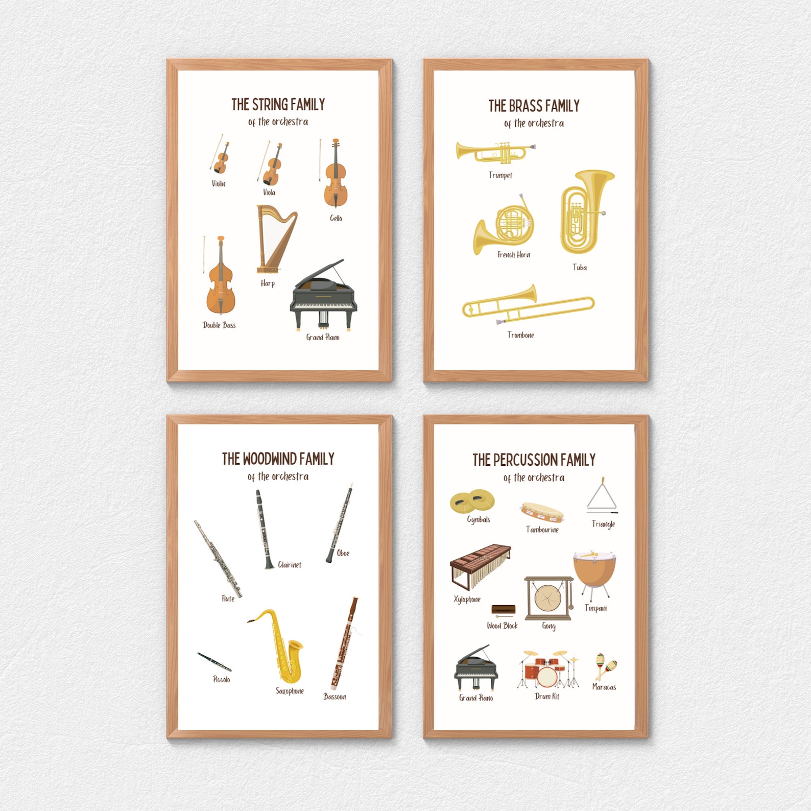 Instrument Families Poster Musical Instruments Poster - Etsy