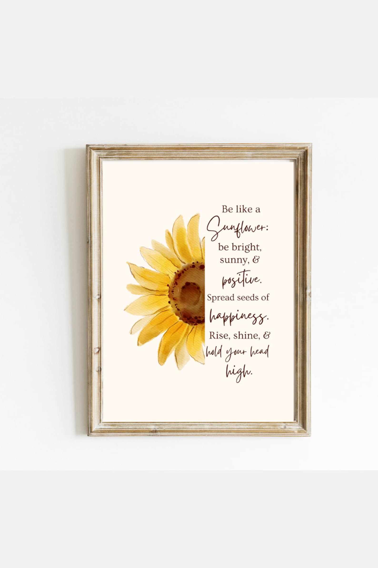 Be a Sunflower Sign Printable Wall Art Sunflower Decor Positivity Quote ...