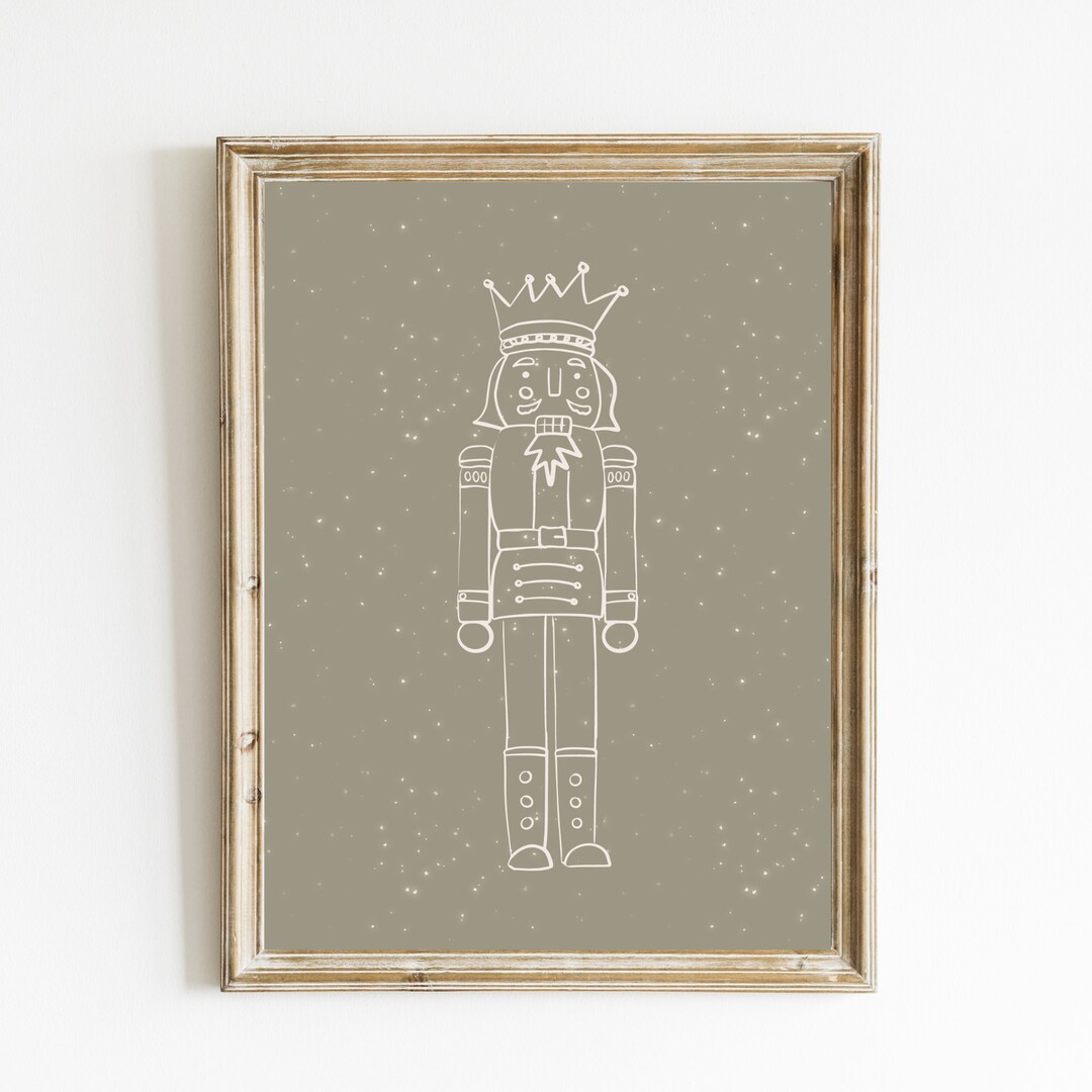 Neutral Nutcracker Print | Vintage Nutcracker Print | Christmas Home ...