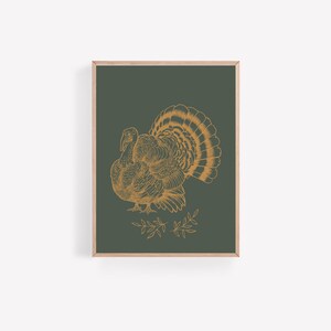 Fall Turkey Prints | Boho Art Print | Turkey Wall Art | Printable Wall ...