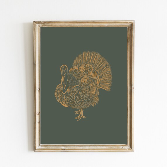 Fall Turkey Prints Boho Art Print Turkey Wall Art - Etsy