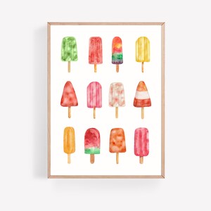 Popsicle Print | Summer Popsicle Art | Fun Summer Home Decor ...
