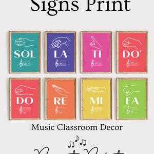 Solfege Hand Signals Poster | Solfa Printable | Music Classroom Decor ...