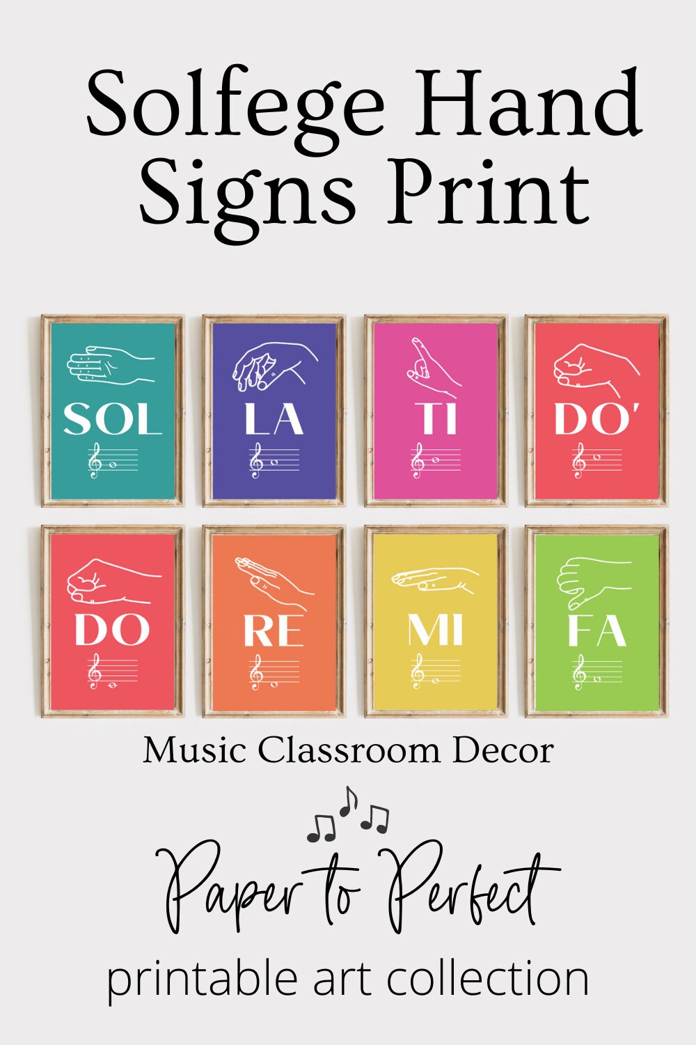 Solfege Hand Signals Poster Solfa Printable Music - Etsy Australia