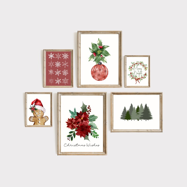 Christmas Prints Bundle | 24 Christmas Printables | Red and Green ...