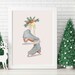 Ice Skates Print Christmas Wall Art Printable Watercolor - Etsy
