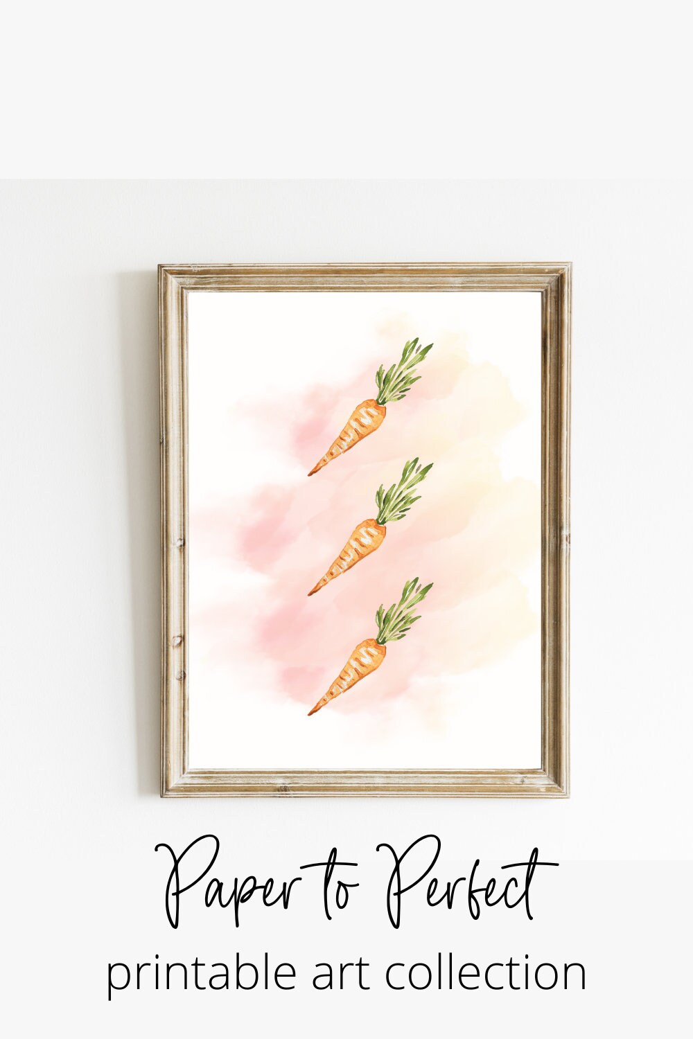 Carrot Print Watercolor Carrot Printable Easter Printable - Etsy