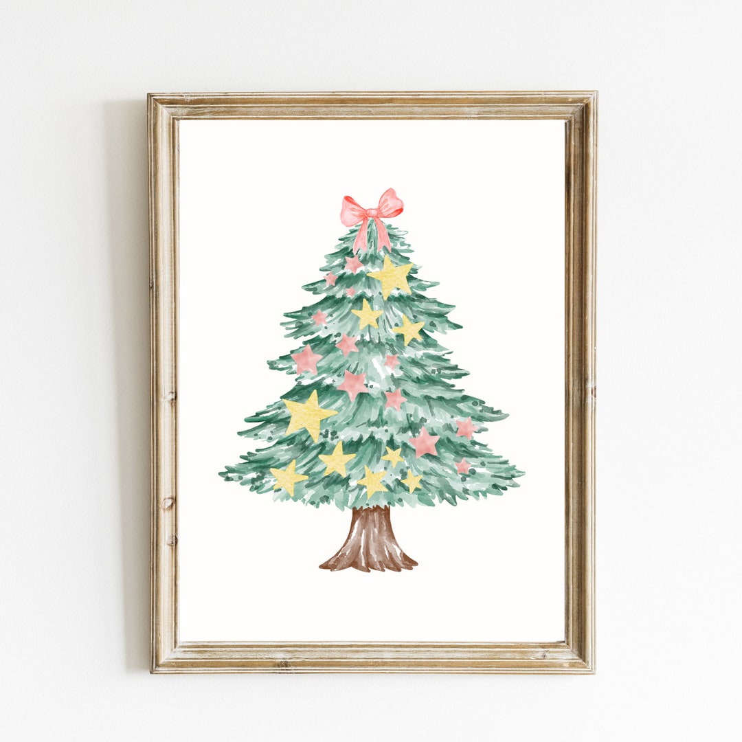 Cute Christmas Print | Christmas Tree Wall Art | Kids Room Christmas ...