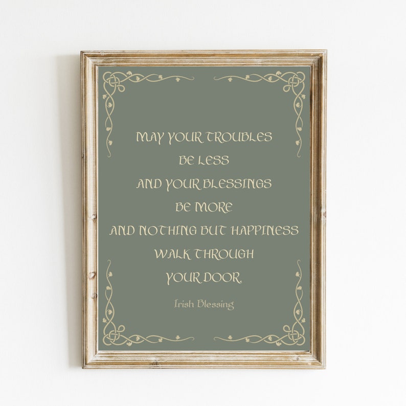 Irish Blessing Print | Irish Proverb Printable | St. Patrick's Day ...