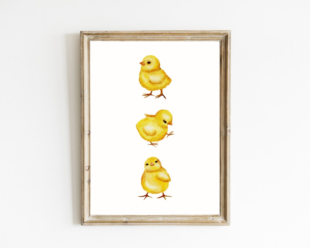 Baby Chicks Print | Easter Chicks Wall Art | Spring Chicks Printable ...