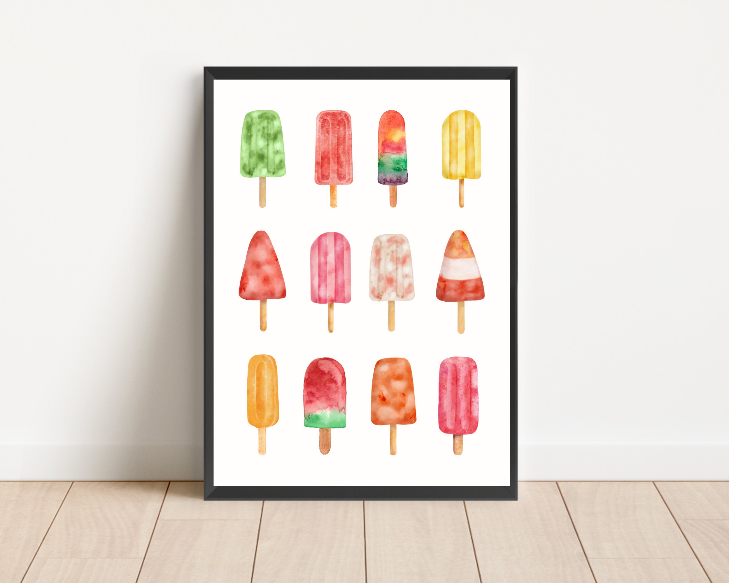 Popsicle Print Summer Popsicle Art Fun Summer Home Decor - Etsy