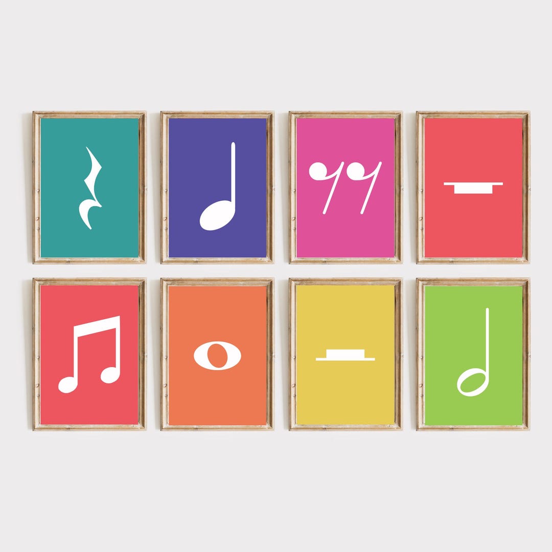 Music Note Symbols Print | Music Classroom Printables | Music Theory ...