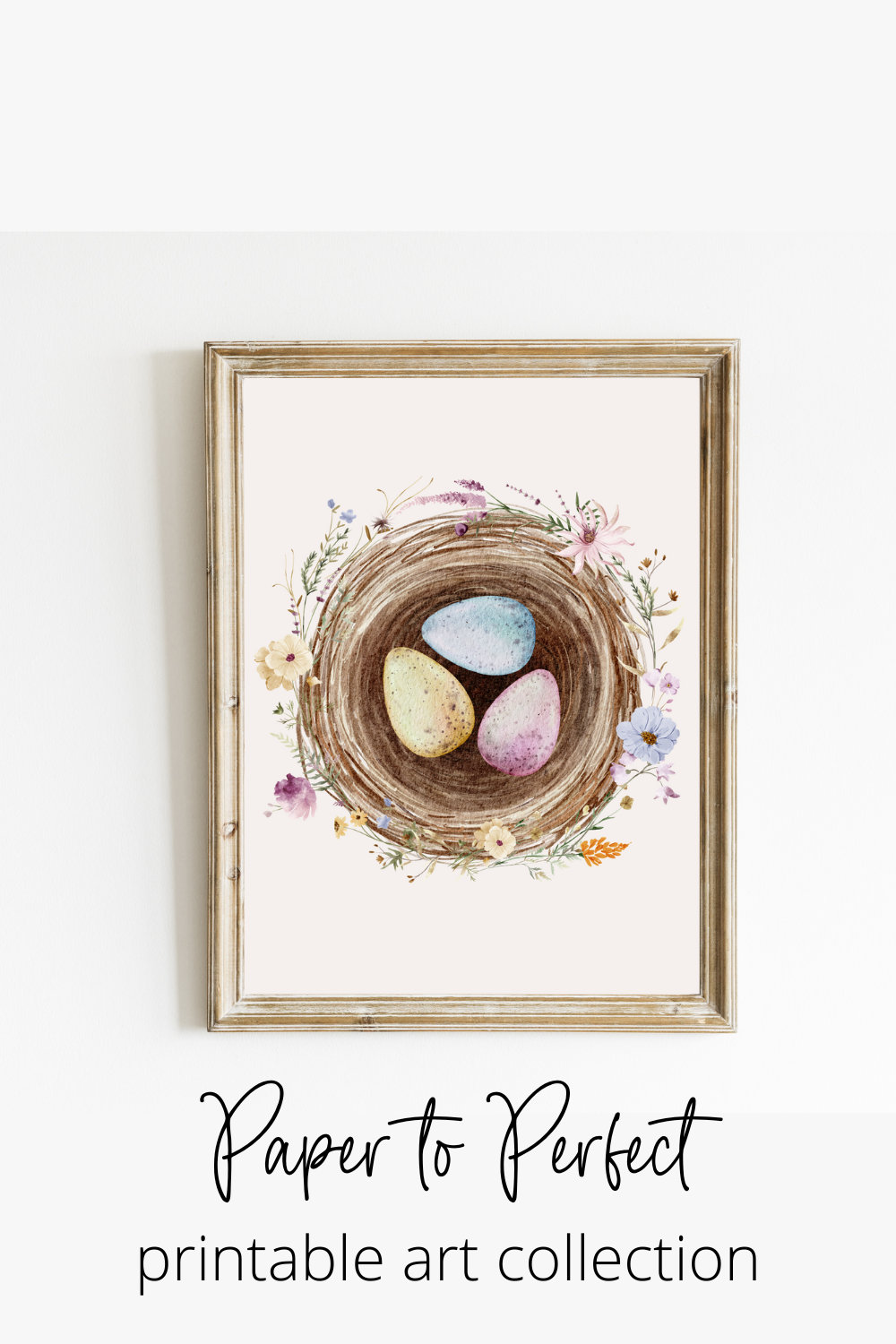 Easter Egg Print | Bird Nest Print | Watercolor Spring Print | Easter ...