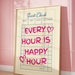 Guest Check Poster | Trendy Wall Art | Guest Check Print | Happy Hour ...