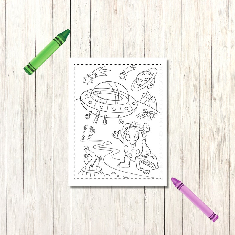 Outer Space Coloring Page Preschool and Kindergarten Coloring Sheet ...