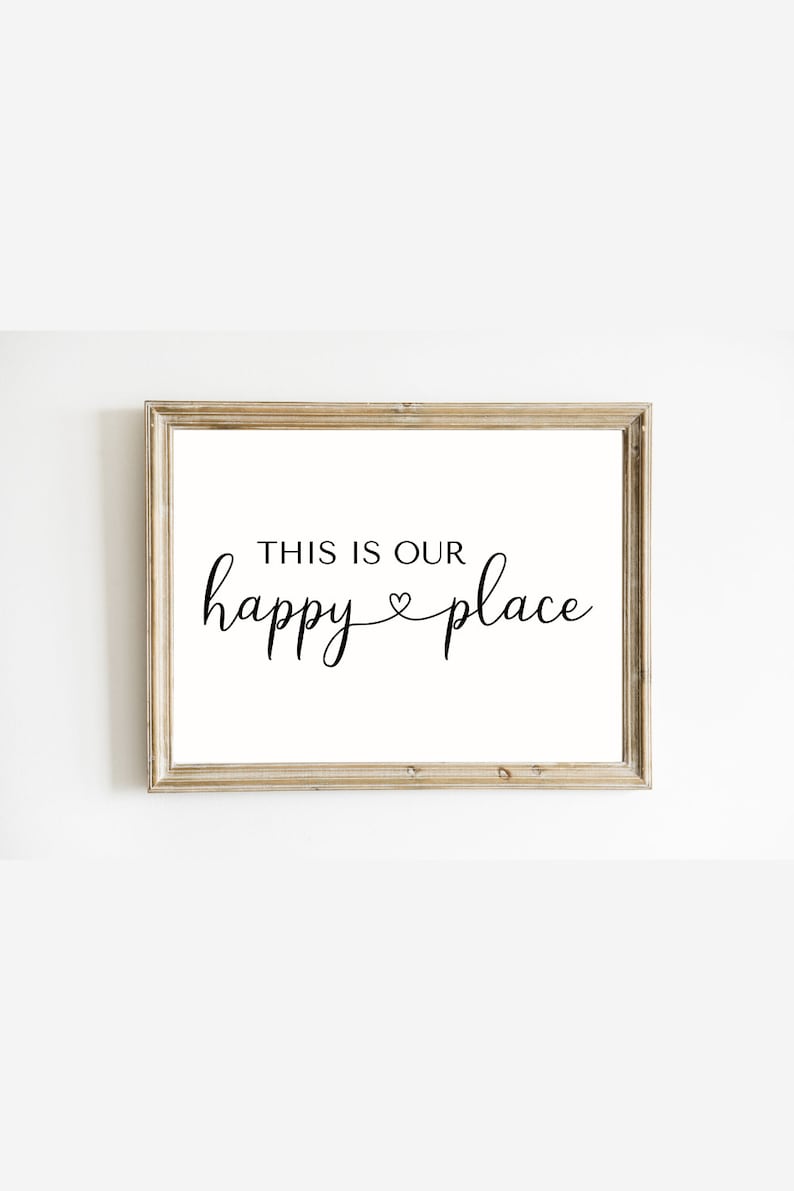 This is Our Happy Place Print Printable Quotes Our Happy - Etsy