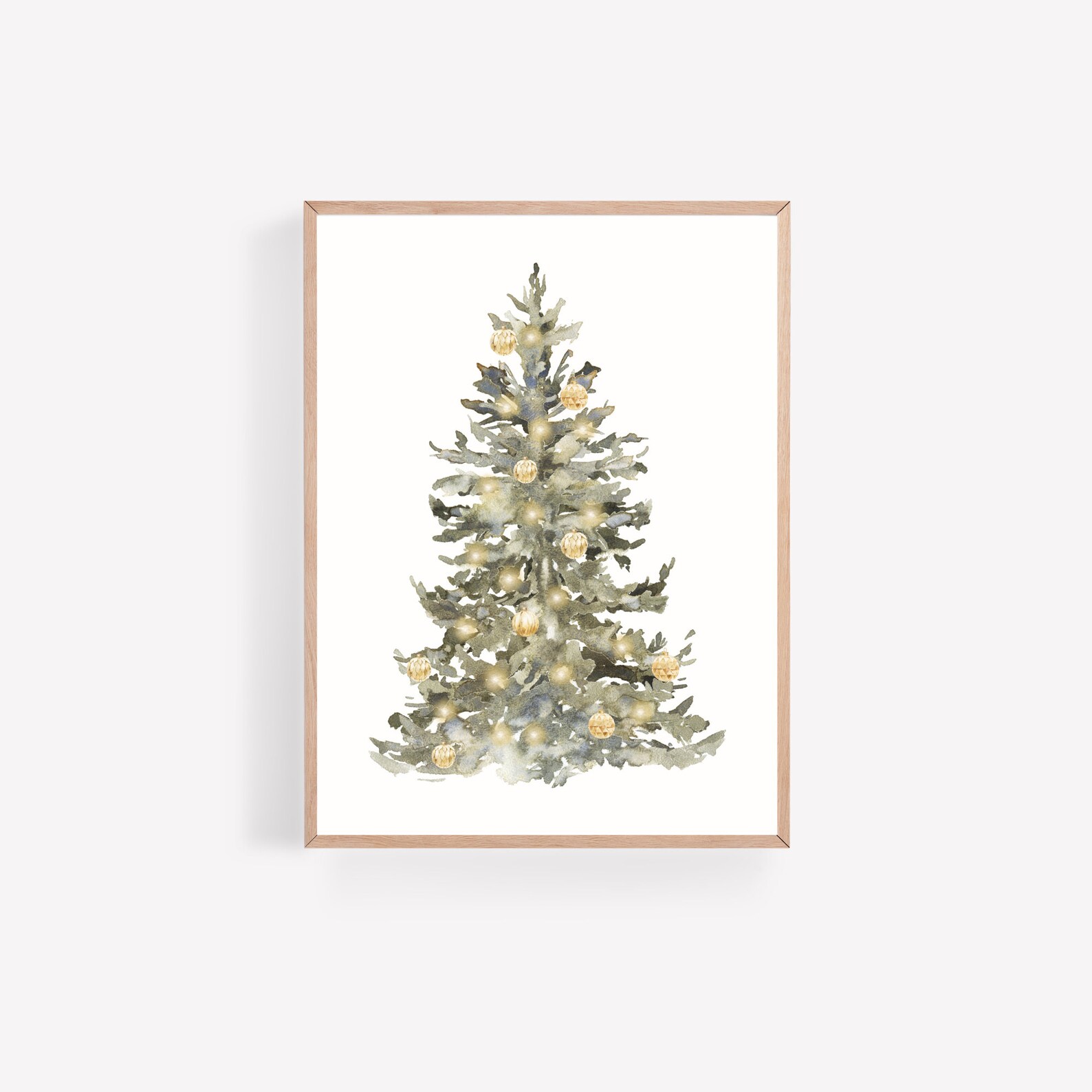 Christmas Tree Print | Christmas Printable Wall Art | Vintage Style ...