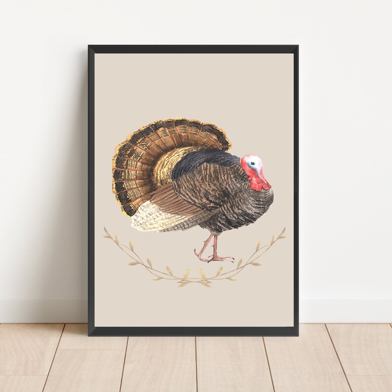 Fall Turkey Prints | Boho Art Print | Turkey Wall Art | Printable Wall ...