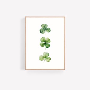 Shamrock Print | St. Patrick's Day Print | Watercolor Clover Wall Art ...