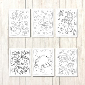 Outer Space Coloring Page | Preschool and Kindergarten Coloring Sheet ...