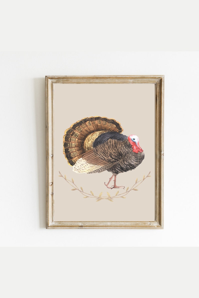 Fall Turkey Prints Boho Art Print Turkey Wall Art - Etsy