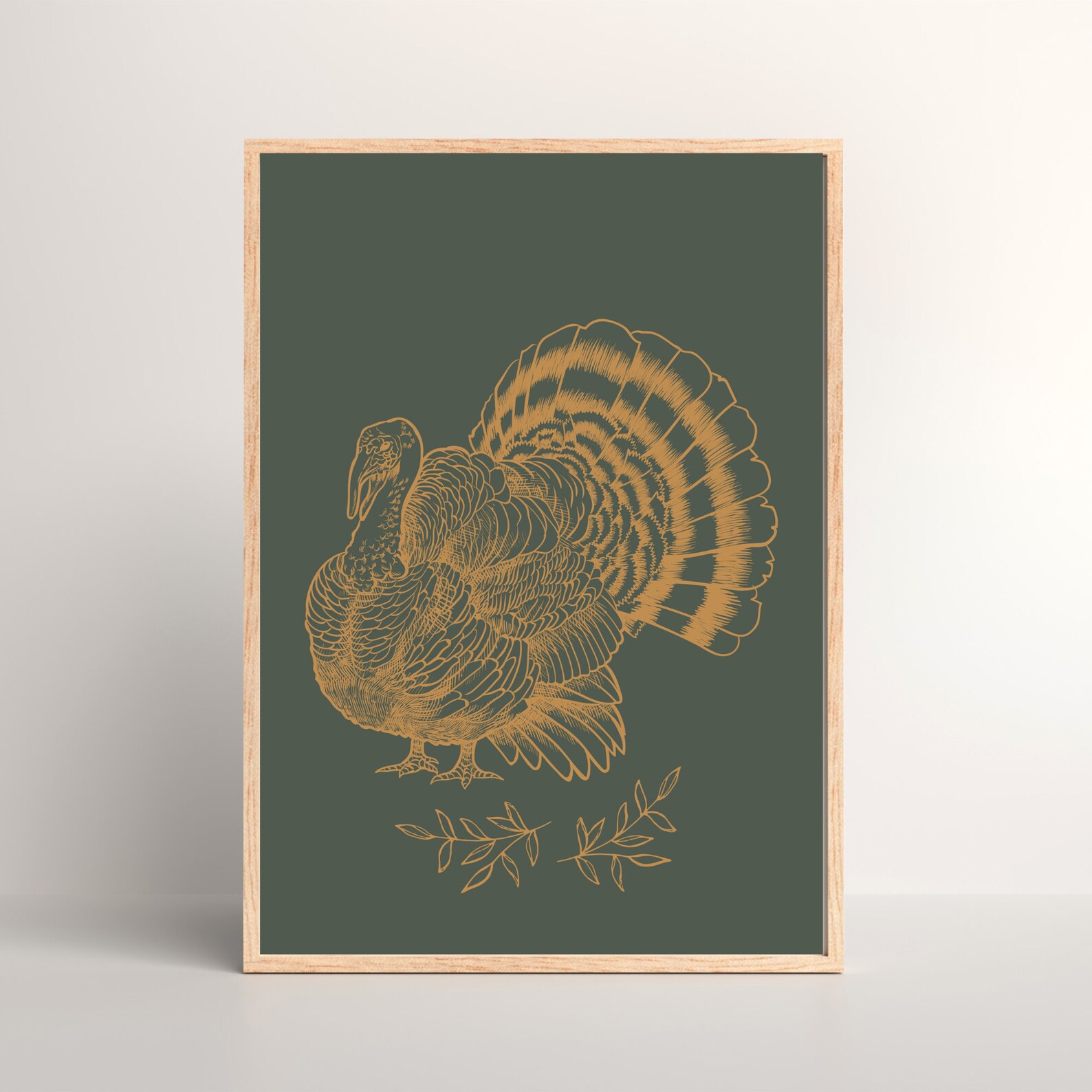Fall Turkey Prints | Boho Art Print | Turkey Wall Art | Printable Wall ...