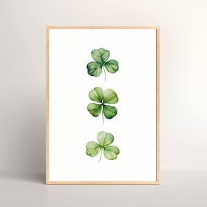 Shamrock Print | St. Patrick's Day Print | Watercolor Clover Wall Art ...