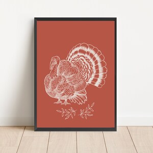 Fall Turkey Print | Thanksgiving Wall Art | Boho Printable Wall Art ...