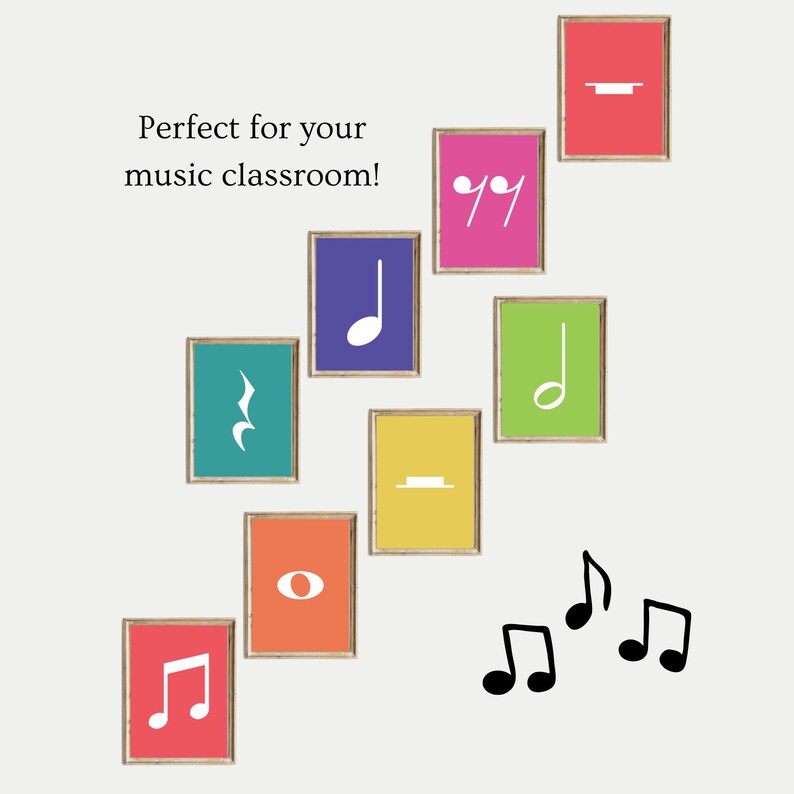 Music Note Symbols Print | Music Classroom Printables | Music Theory ...