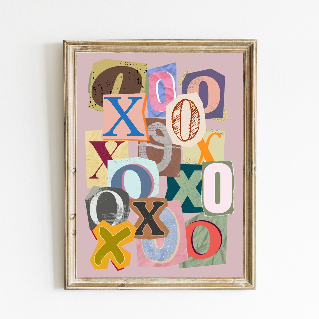 XO Valentine's Print | Ransom Letters Valentine's Collage | Magazine ...