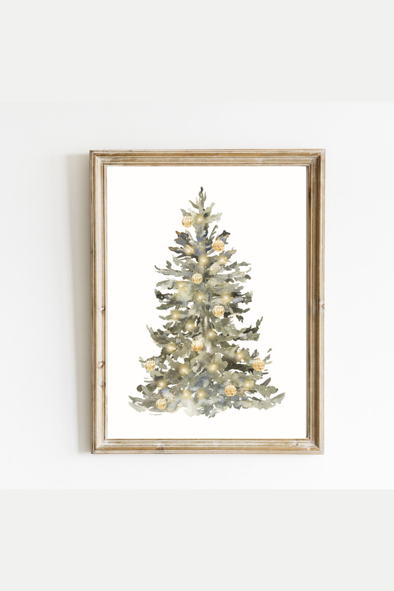 Christmas Tree Print Christmas Printable Wall Art Vintage - Etsy