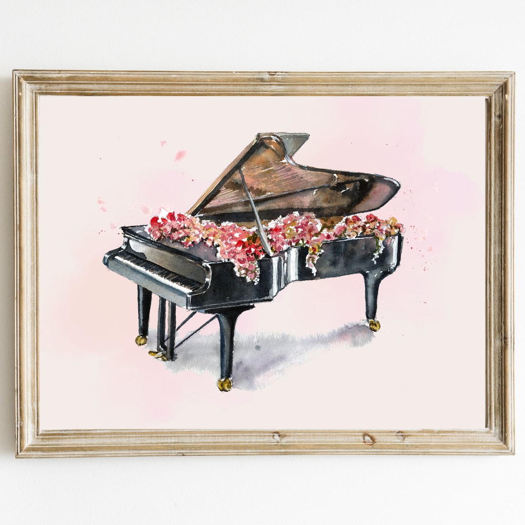 Musical Instrument Wall Print Watercolor Piano Art Music Classroom ...
