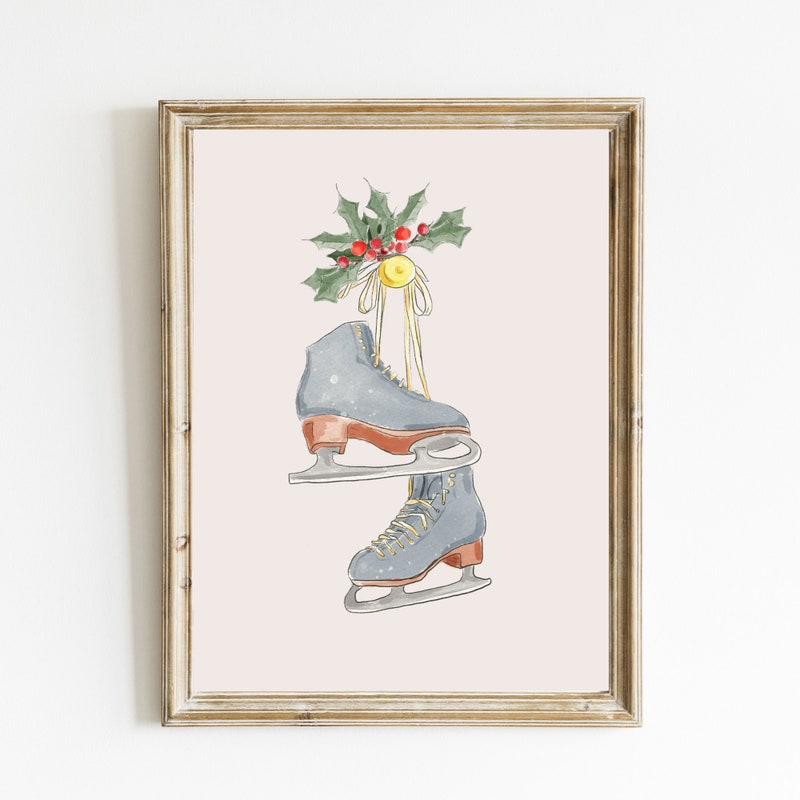 Ice Skating Print - Etsy