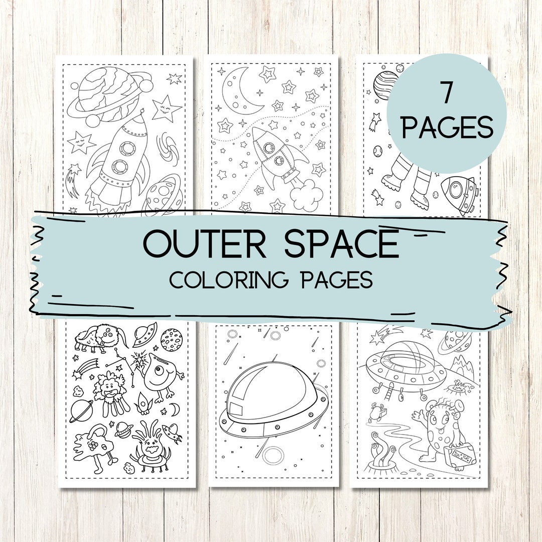 Outer Space Coloring Page | Preschool and Kindergarten Coloring Sheet ...