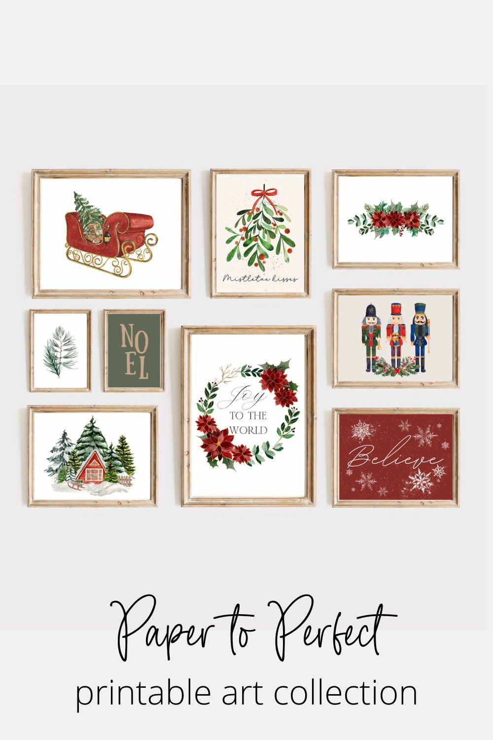 Christmas Prints Bundle | 24 Christmas Printables | Red and Green ...