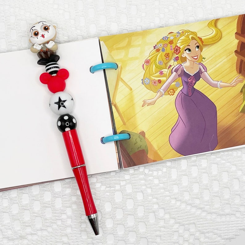 Tangled Inspired Autograph Pen, Beaded Ballpoint Pen With Disney ...