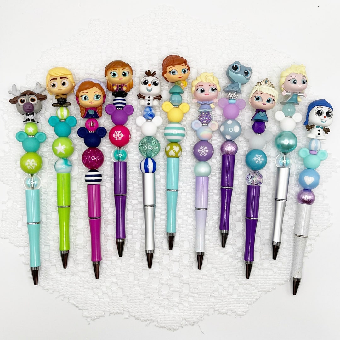 Frozen Inspired Autograph Pen, Beaded Ballpoint Pen With Disney ...