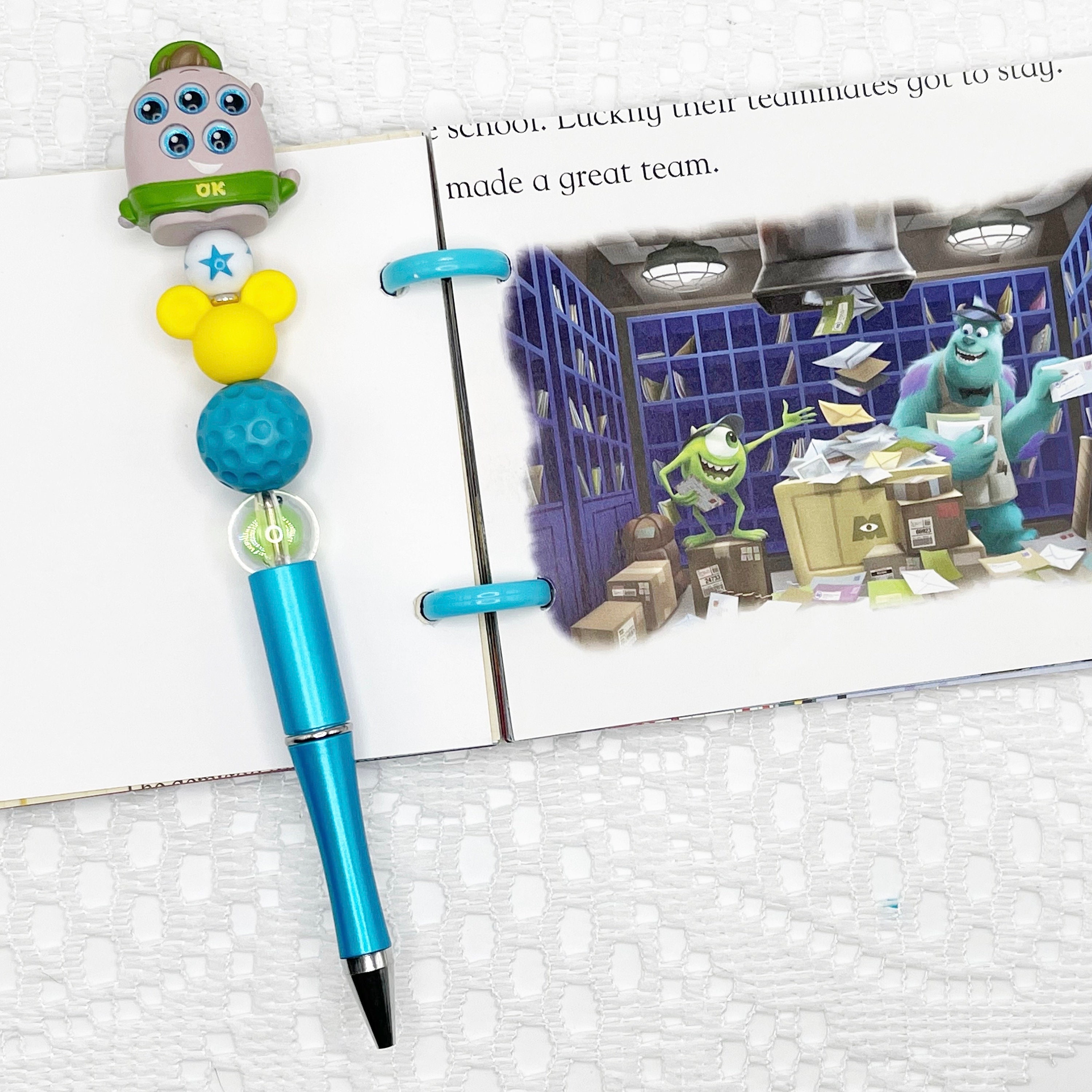 Monsters Inc. Inspired Autograph Pen, Beaded Ballpoint Pen With Disney ...