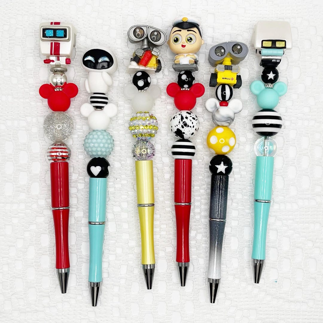 Wall-e Inspired Autograph Pen, Beaded Ballpoint Pen With Disney Pixar ...