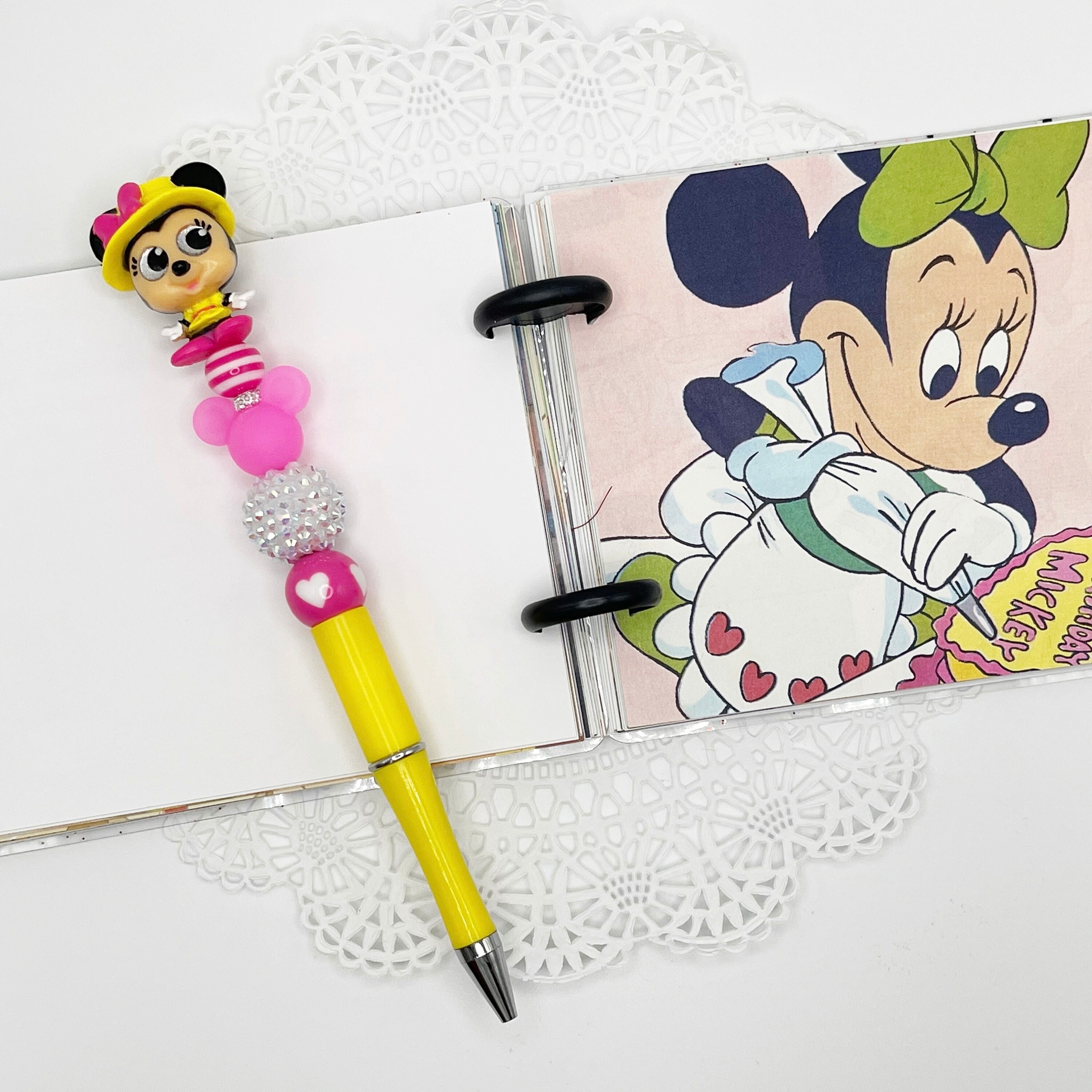 Minnie Mouse Autograph Pen Beaded Ballpoint Pen With Disney - Etsy