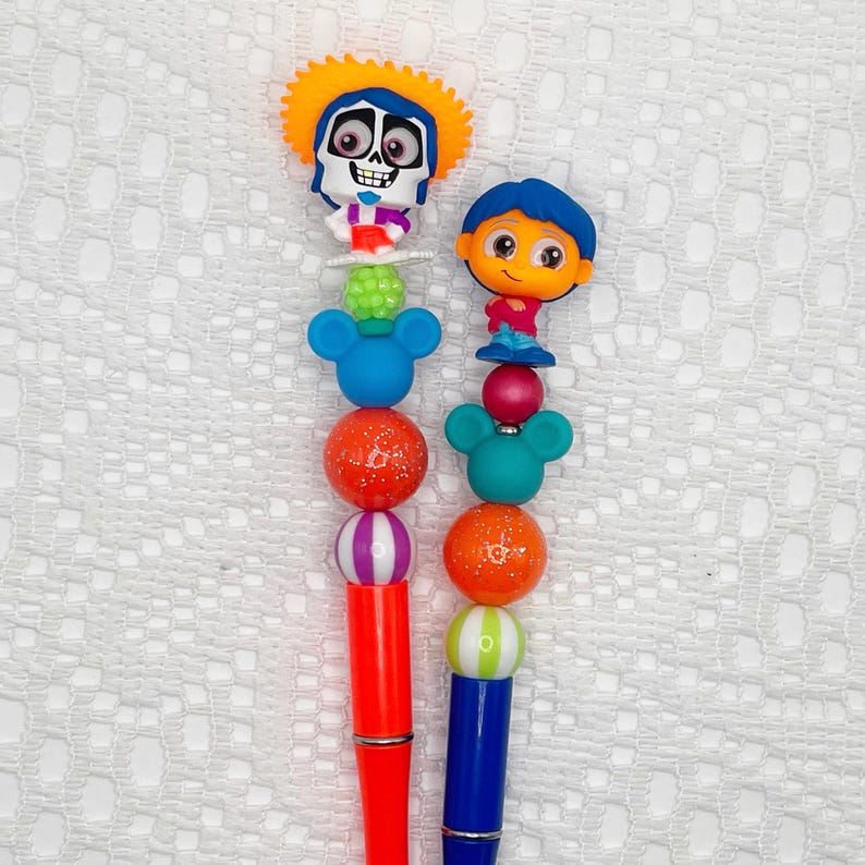 Neon Glow Disney Doorable Autograph Pen, Beaded Ballpoint Pen, Coco ...